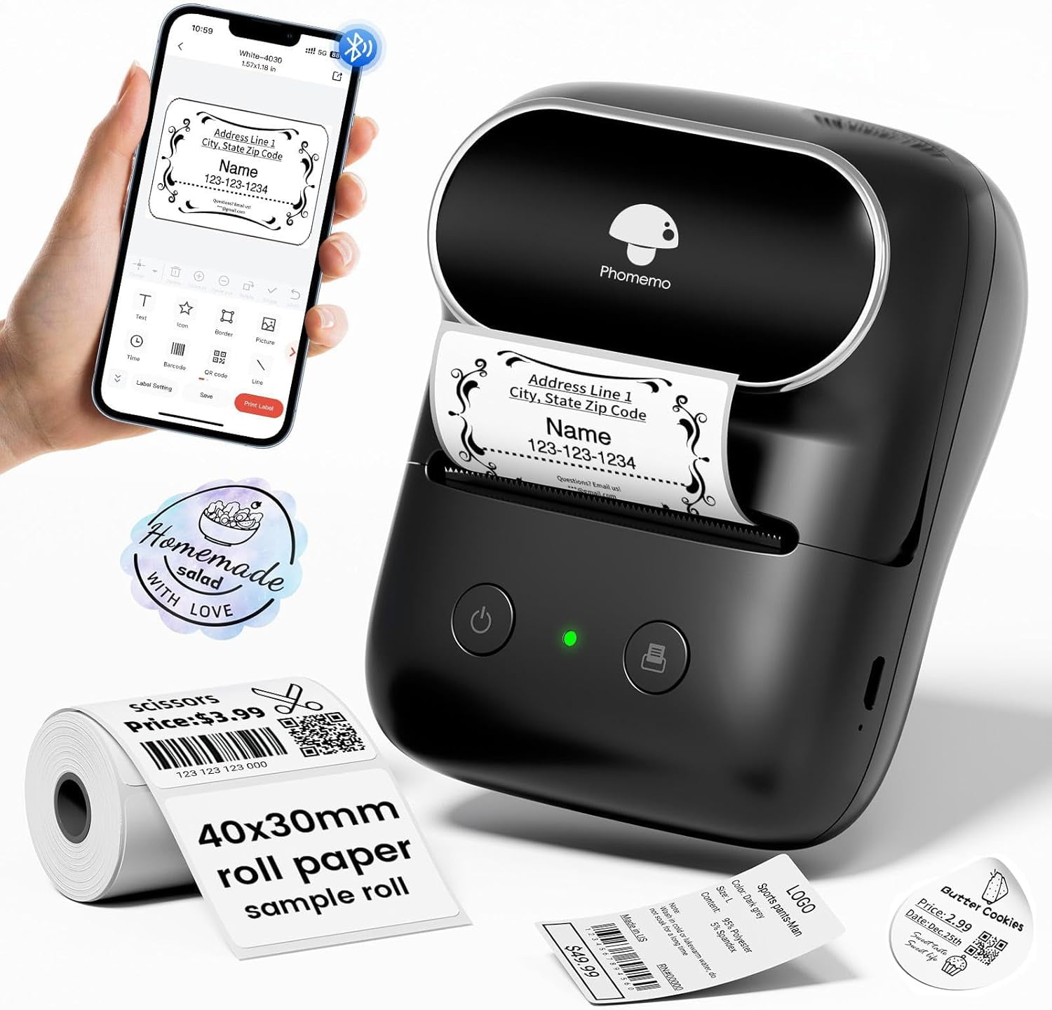 Label Maker - M108 Address Label Makers for Small Business, Home ...