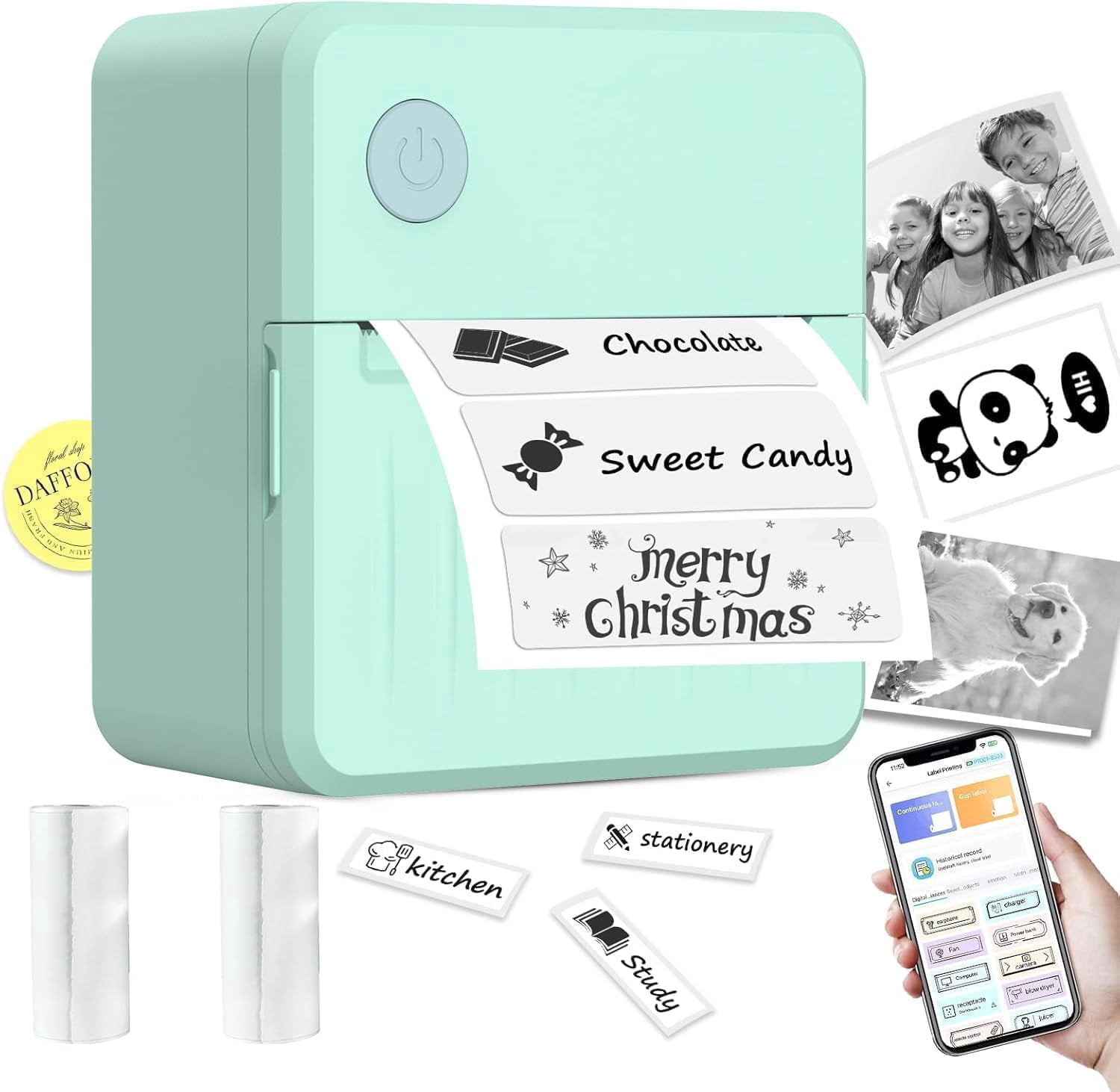 Label Maker Machine with Tape – Bluetooth Thermal Label Printer, Label ...