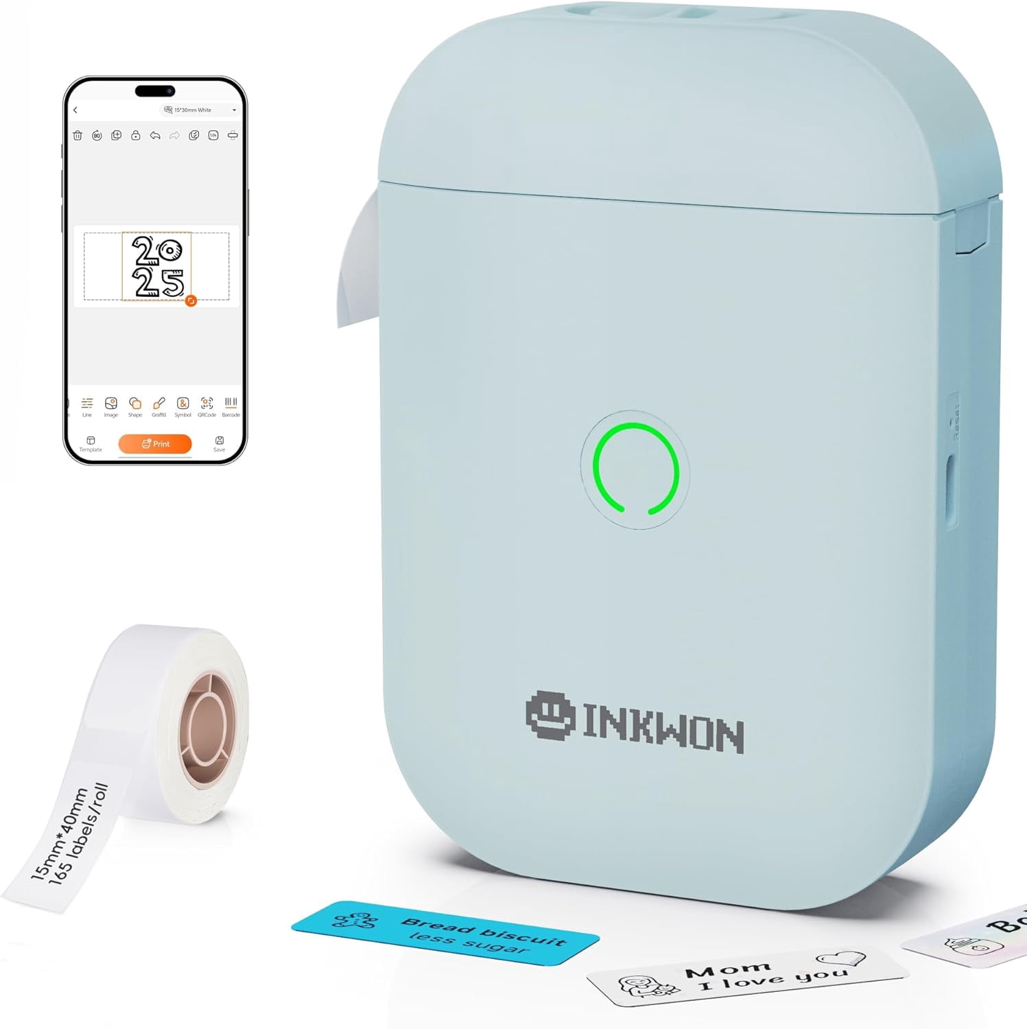 Label Maker Machine with Tape, D11s Bluetooth Label Maker Waterproof ...