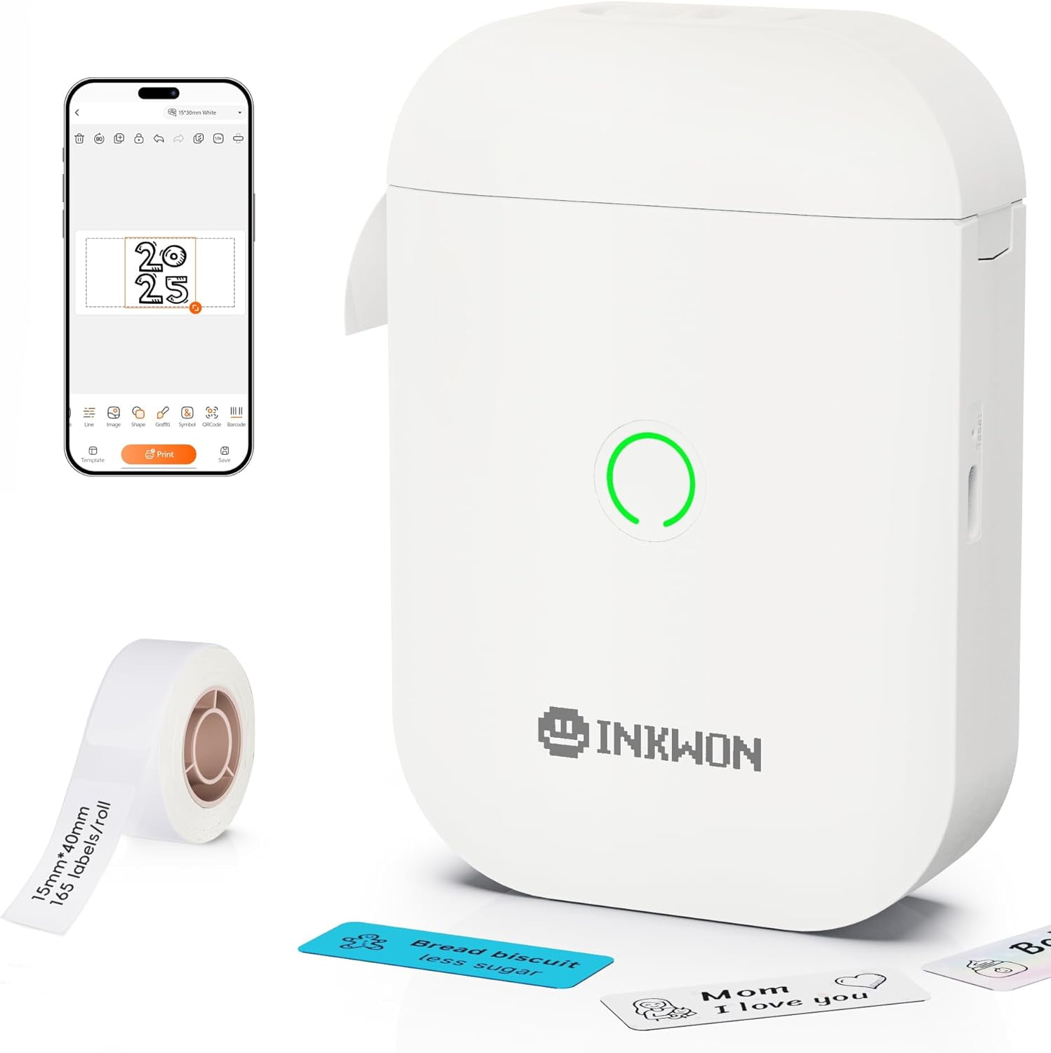 Label Maker Machine with Tape, D11s Bluetooth Label Maker Waterproof ...