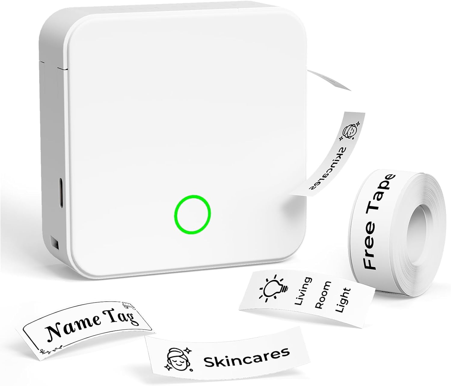 Label Maker Machine with Tape P0 Rechargeable Bluetooth Mini Printer ...