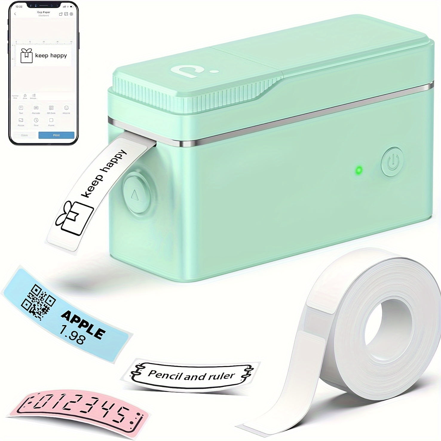 Label Maker Machine with Tape, P31S Portable Thermal Printer, Built-in ...