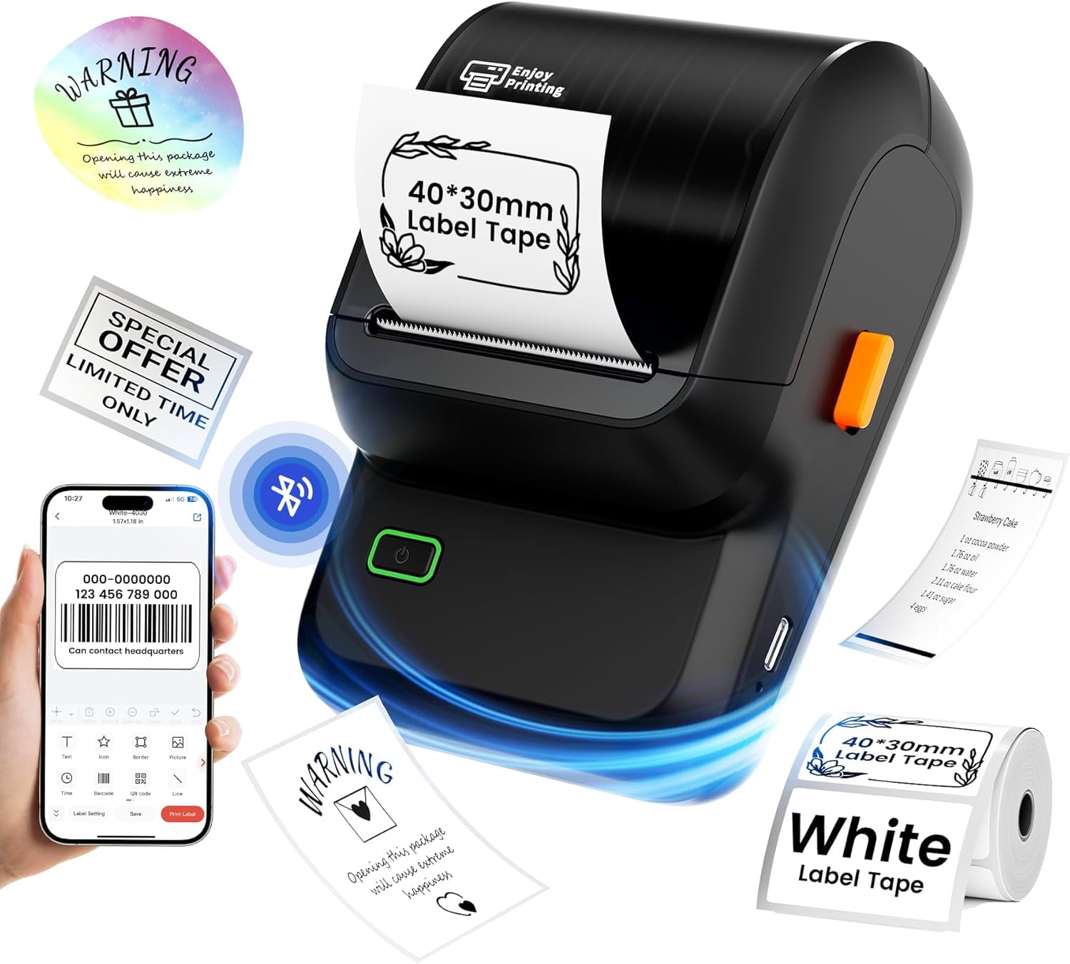 Label Maker Machine with Tapes,M100 Thermal Label Printer,Versatile App ...