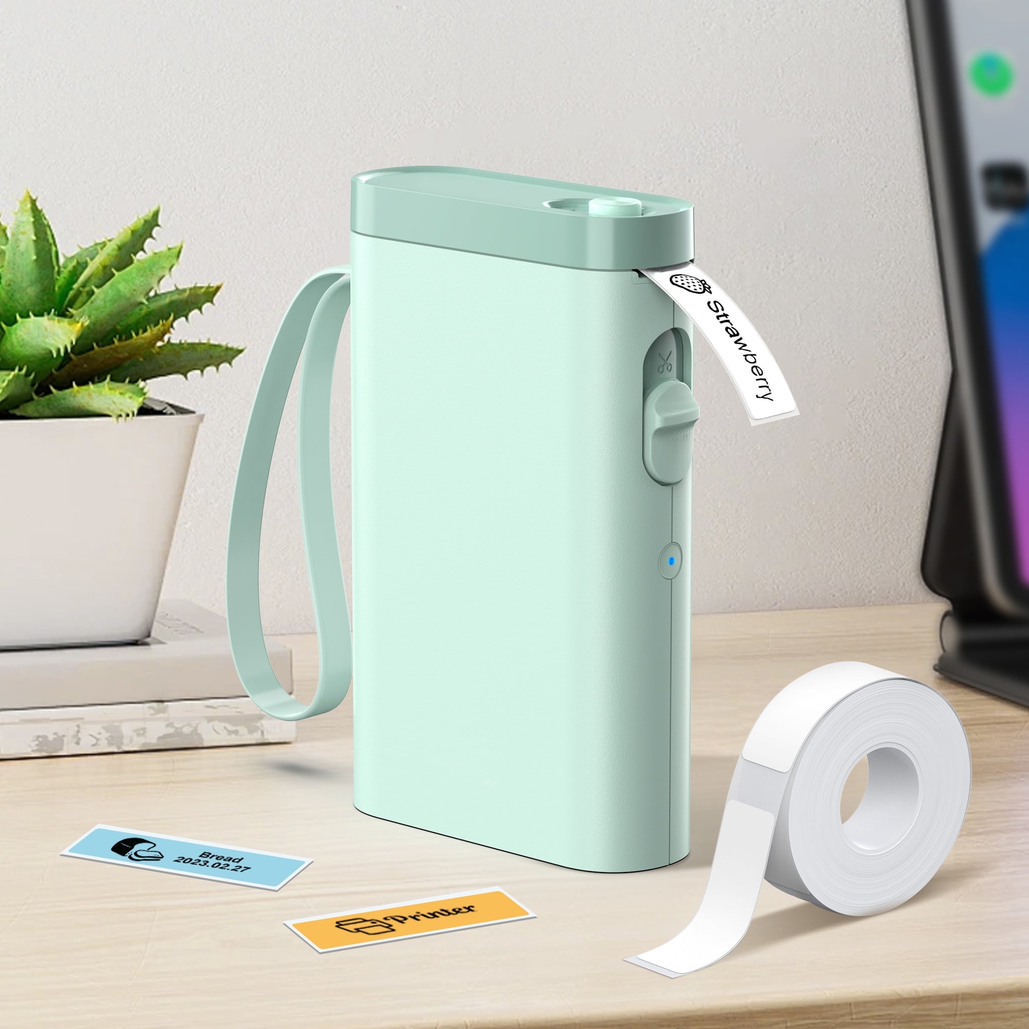 Label Maker Machine with Tape, P21 Bluetooth Label Printer, compact ...