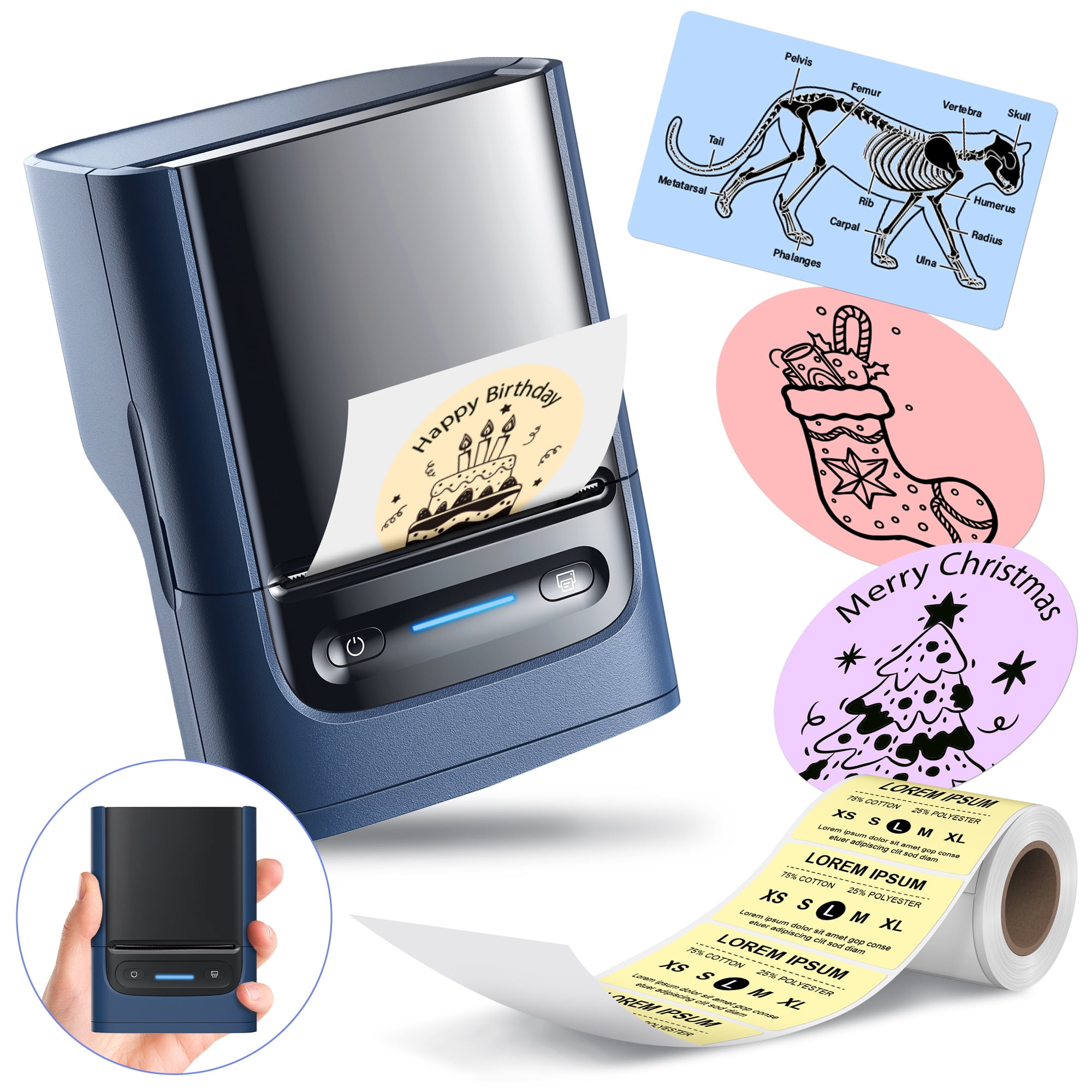 Label Maker Portable Thermal Printer with Tape, Mini Label Maker with ...