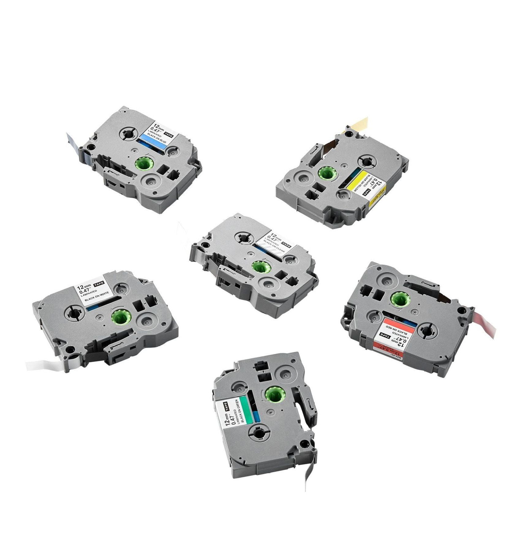 Label Maker Tape 12mm 6 Pack - Colorful TZe-131/TZe-231 Refills - for ...