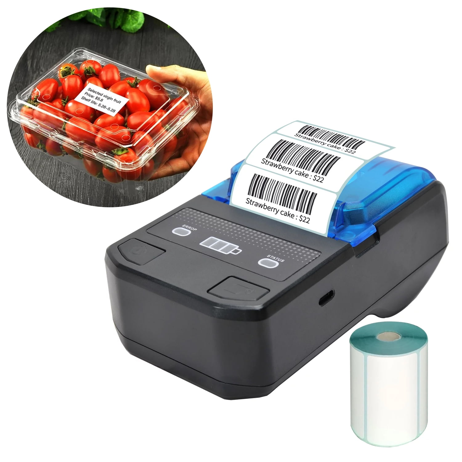 Label Maker, Thermal Label Printer, Portable 58mm Thermal Label Maker ...