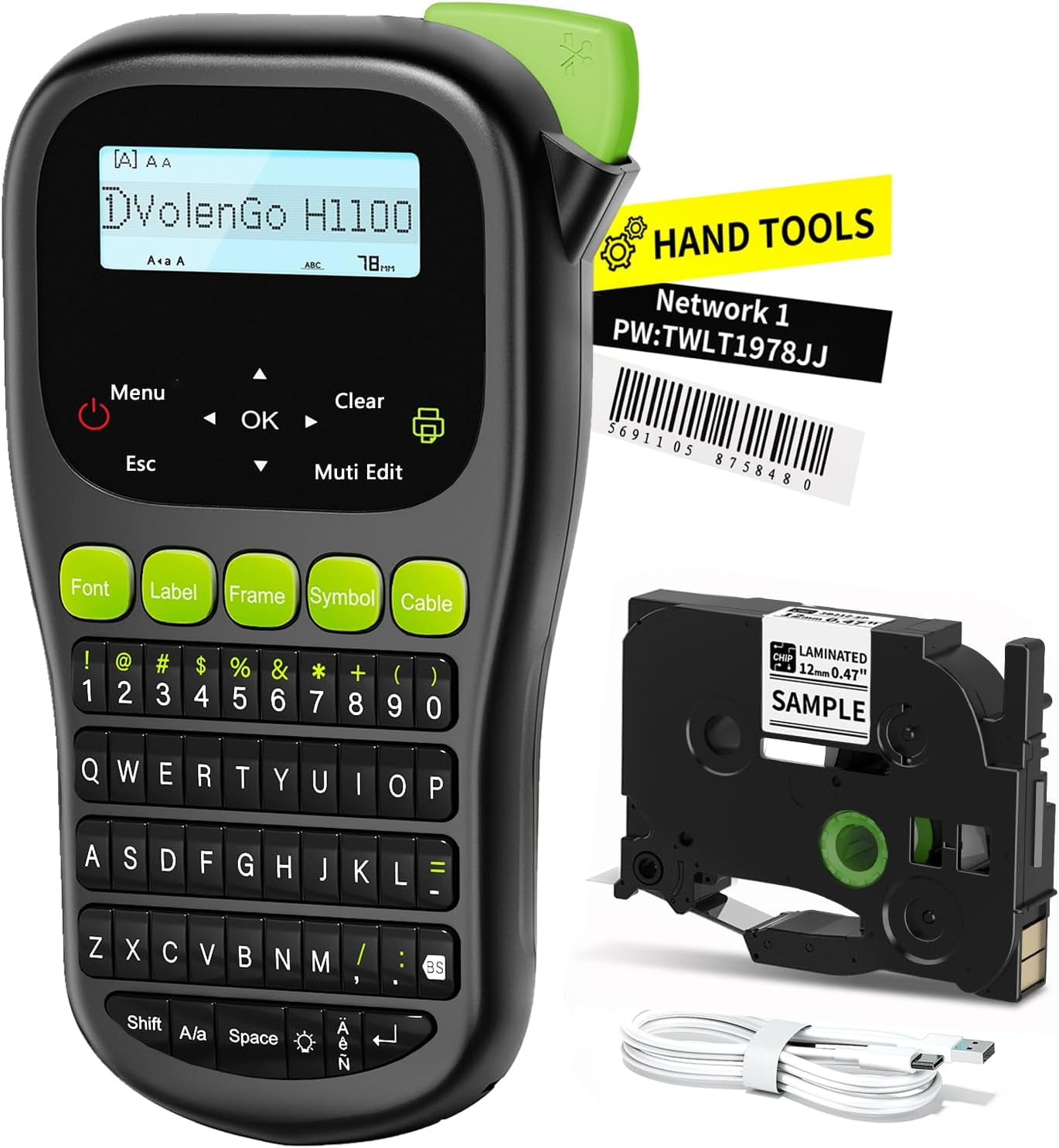Label Maker Waterproof-Labels, Wire Cable Label Maker, Labeler Machine ...