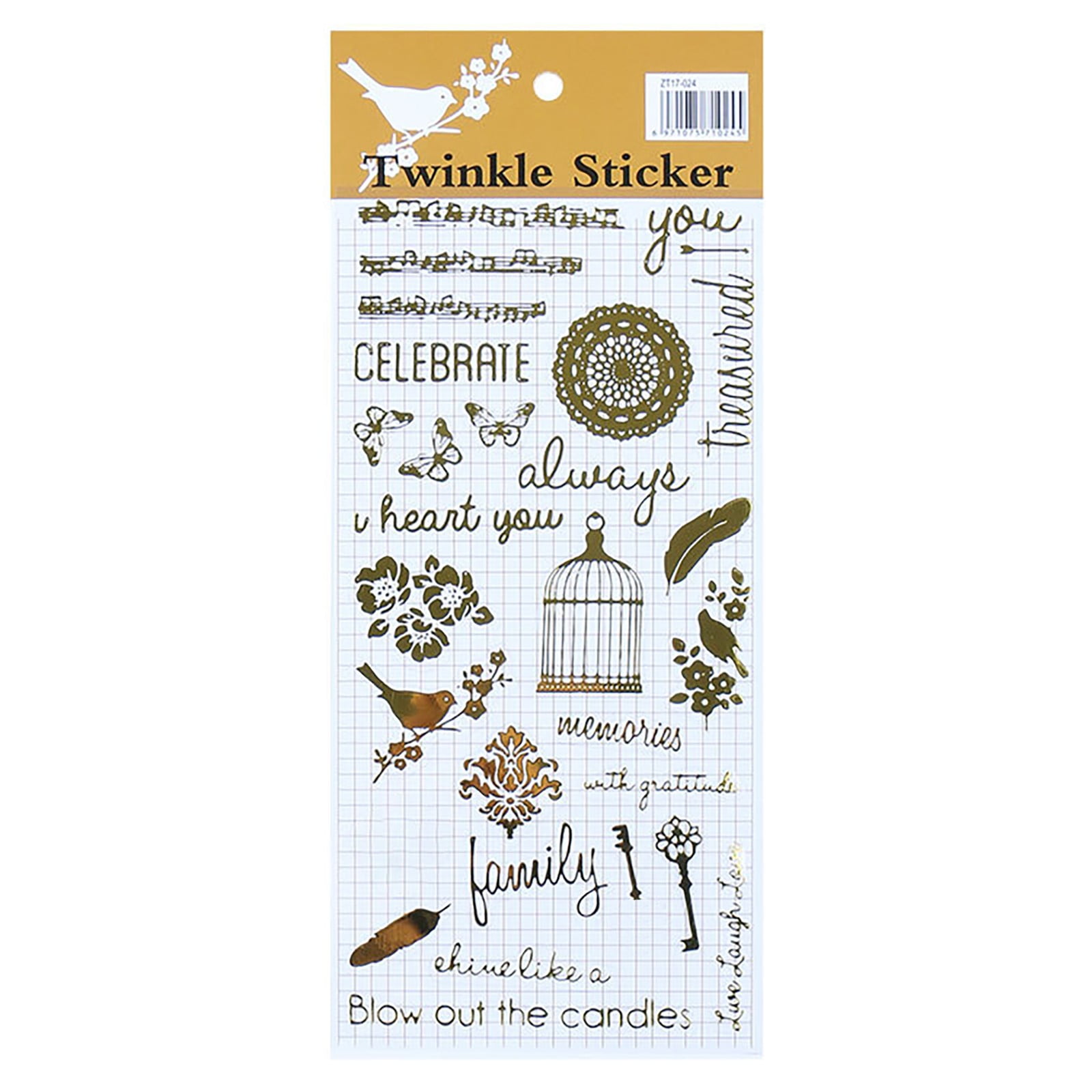 Label Paper,Vintage Gold Stamping Sticker Christmas Decoration Gold ...