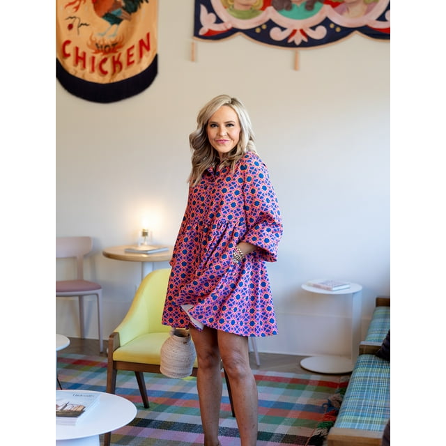 Label Rail x NashvilleTash Women's Long Sleeve Baby Doll Dress, Sizes 4 ...