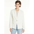Label Rail x WhatSmitaFound Women's Single Button Blazer, Sizes 4-16 ...