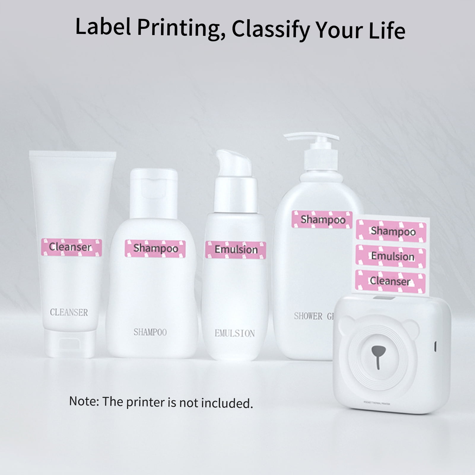 Label,Sticker Cute Pattern Rolls Label Thermal Label Thermal Paper ...