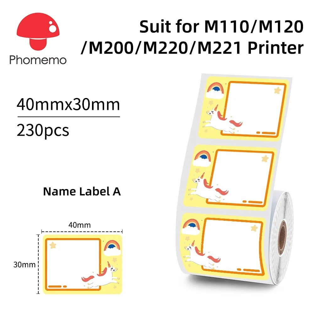 Label Sticker Laser Silver Thermal Label Waterproof 40x30mm Adhesive Paper for Phomemo M110/M120 ...