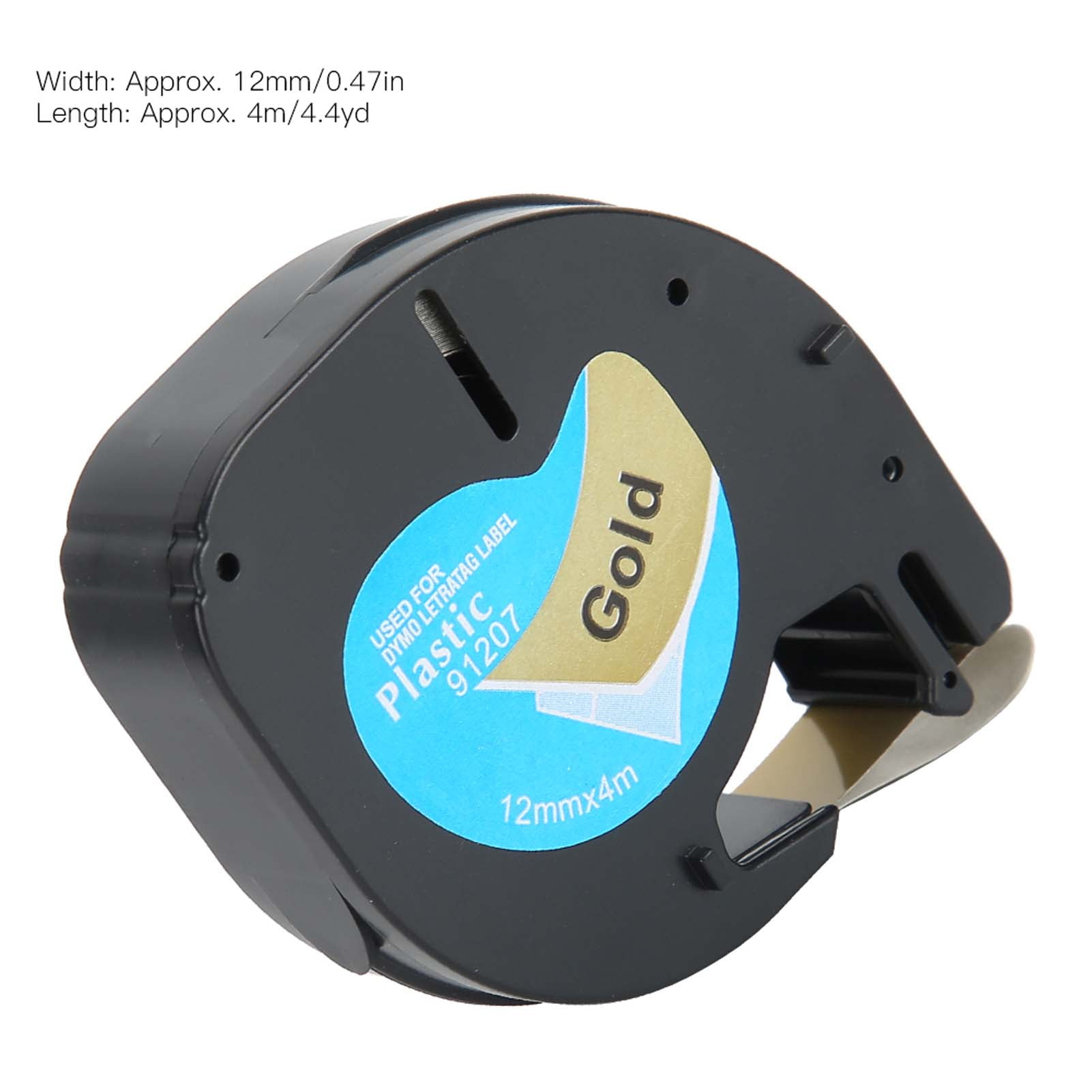 Label Tape Replacement Parts Ribbon 12mmx4m BlackonGold for Dymo ...