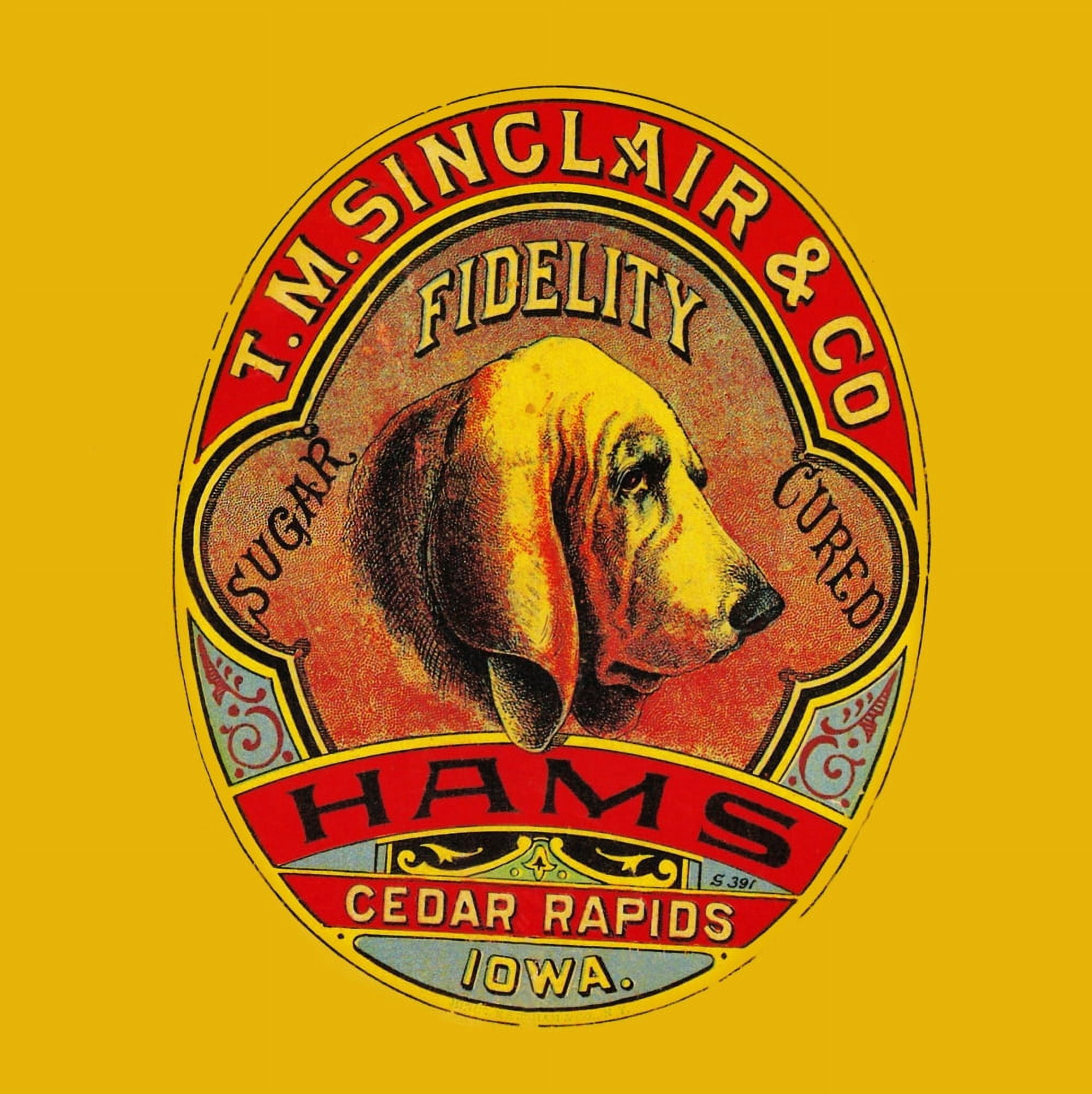 Label directly from a sugar cured ham produced by the T.M. Sinclair ...