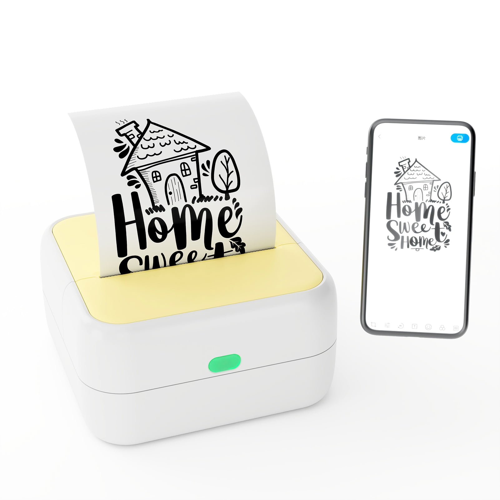 Label printer,Label Maker Label Printer Paper Roll (57x26mm) Thermal Bt ...