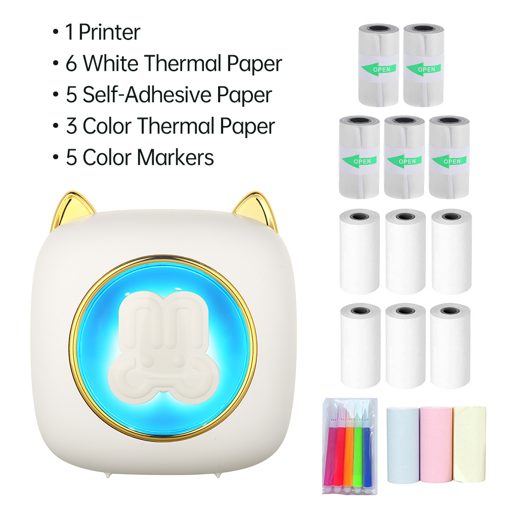 Label printer,Printer Label Thermal Printer Receipt Paper Sticker Diy ...