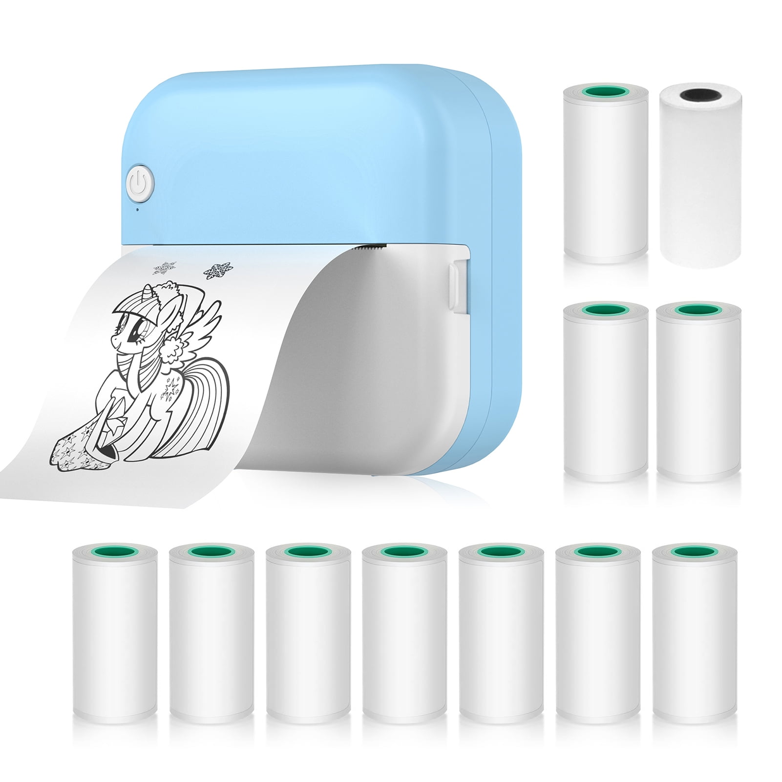 Label printer,Rolls 57mm 10 Thermal Printer Inkless Support Bt ...