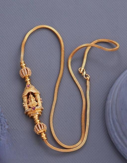 Chandramukhi 24-inch 22K Gold Plated Mop Chain Gold Premium Covering ...