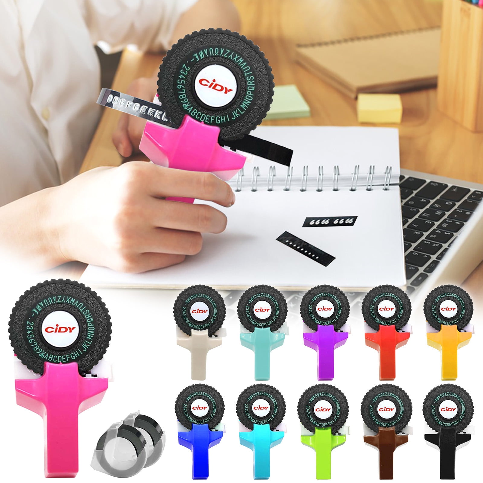 LabelManager 160e Portable Label Maker, Includes Silver Glitter D1 Label Tape Portable Retro ...