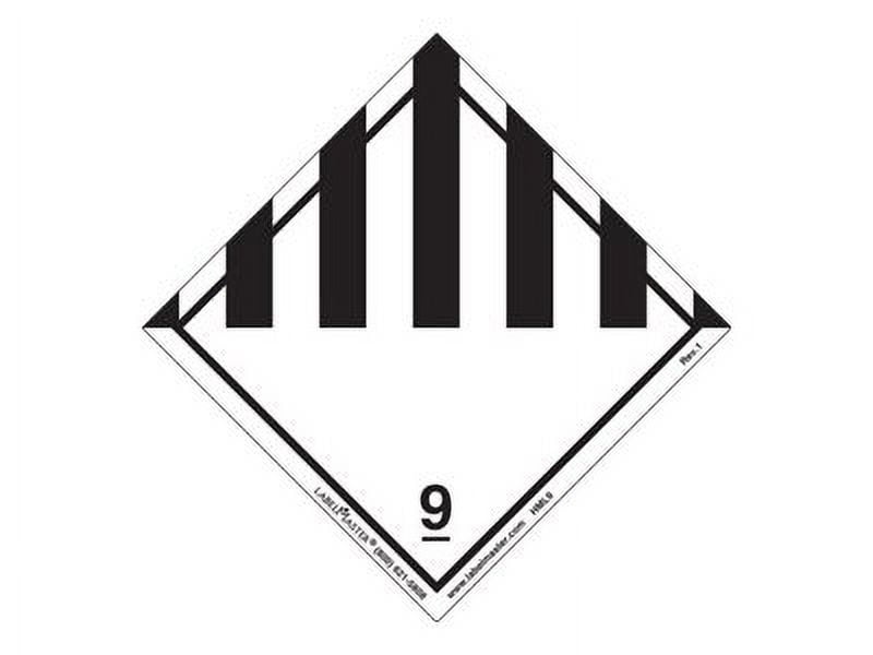 LabelMaster Hazmat Self-Adhesive Shipping Label, 5 x 4 1/2, HAZARD ...