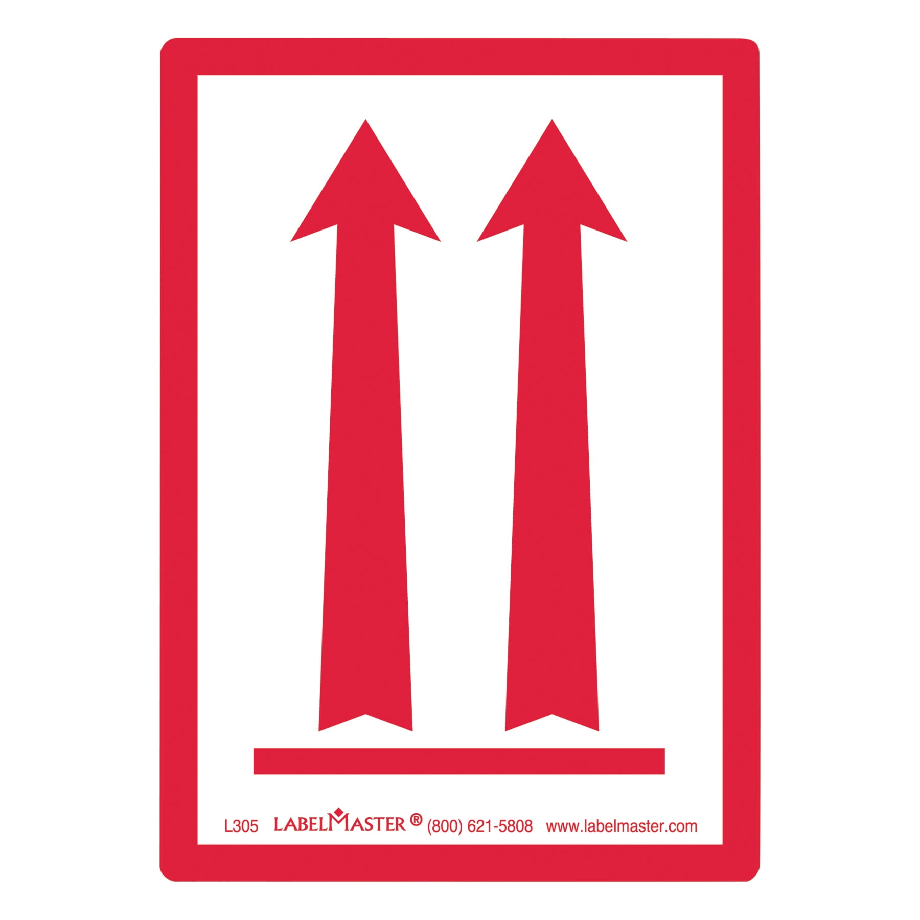 LabelMaster Shipping and Handling Self-Adhesive Label, 5 x 3 1/2, RED ...