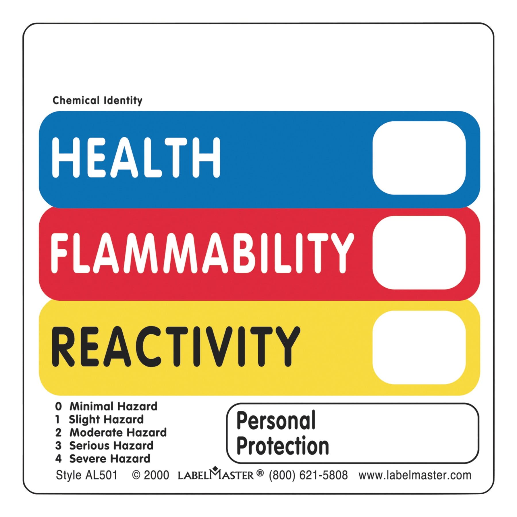 LabelMaster Warehouse Labels, 4 1/2 x 2 7/8, HEALTH, FLAMMABILITY ...