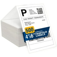 4" x 6" Thermal Labels, 1 Jumbo Stack of 2,000 Fanfold Labels, Direct ...