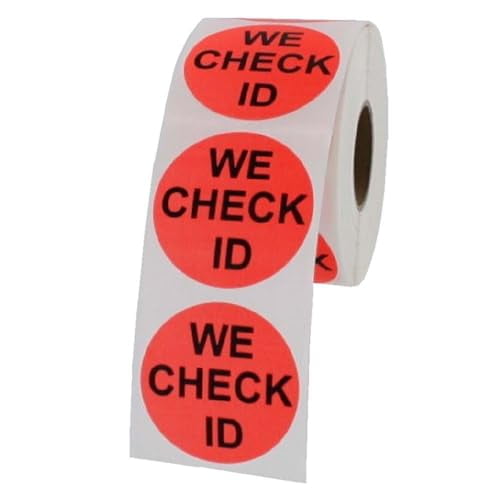 LabelValue.com | WE CHECK ID Round Stickers/Label 1-1/2"- 500 labels ...