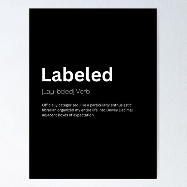 Labeled Dictionary Definition Poster Wall Art, Modern Wall Decor For ...