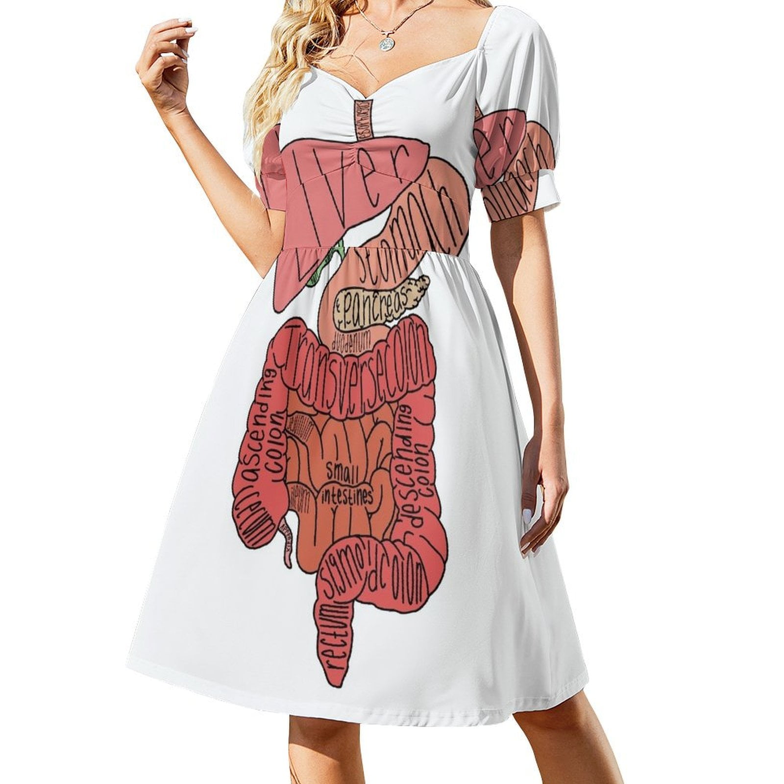 Labeled Intestine Anatomy Dress Dress for pregnant women dress party ...