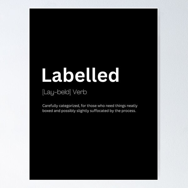 Labelled Dictionary Definition Poster Wall Art, Modern Wall Decor For ...