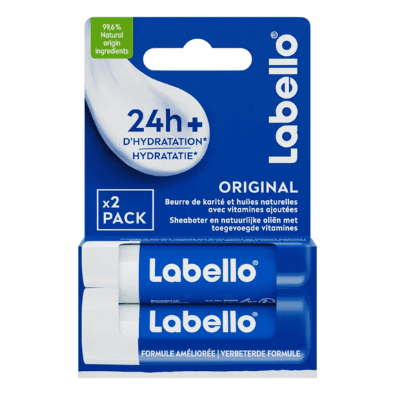 Labello, Lip Balm, Classic Care 0.17 Oz, 2 Pack with Shea Butter ...