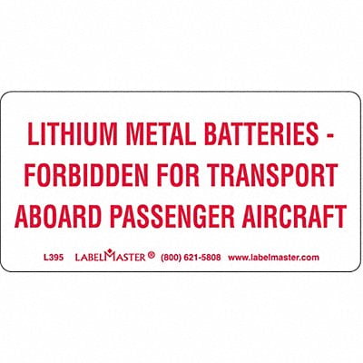 labelmaster lithium metal battery label,4"x2",pk500 l395 - Walmart ...