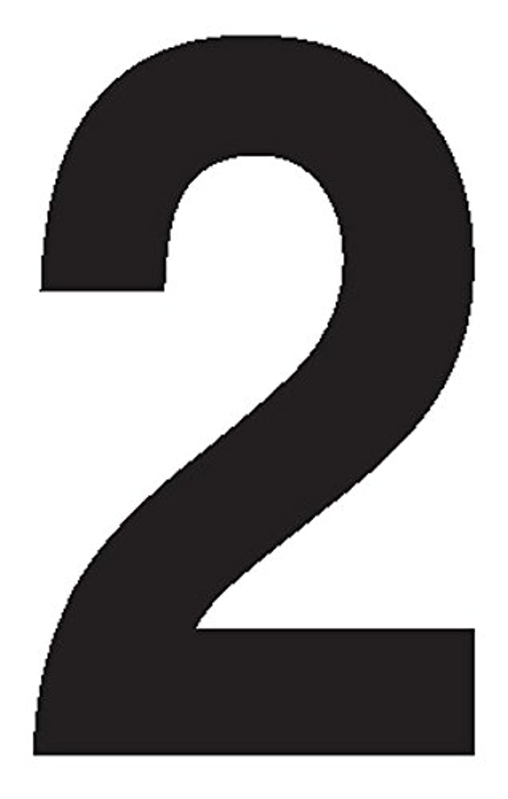 Labelmaster NUMBER2R"Number 2" Labels, 3 1/2", Clear Vinyl (Pack of 50 ...