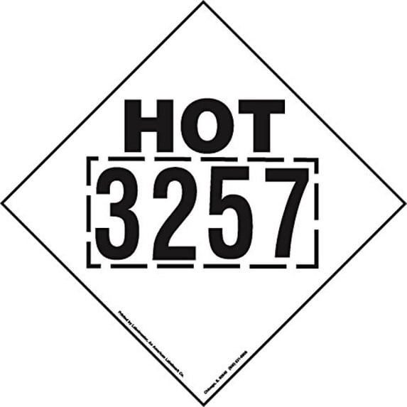 Labelmaster VRHOT3257 Hot 3257 Marking Placard, 273 mm x 273mm ...