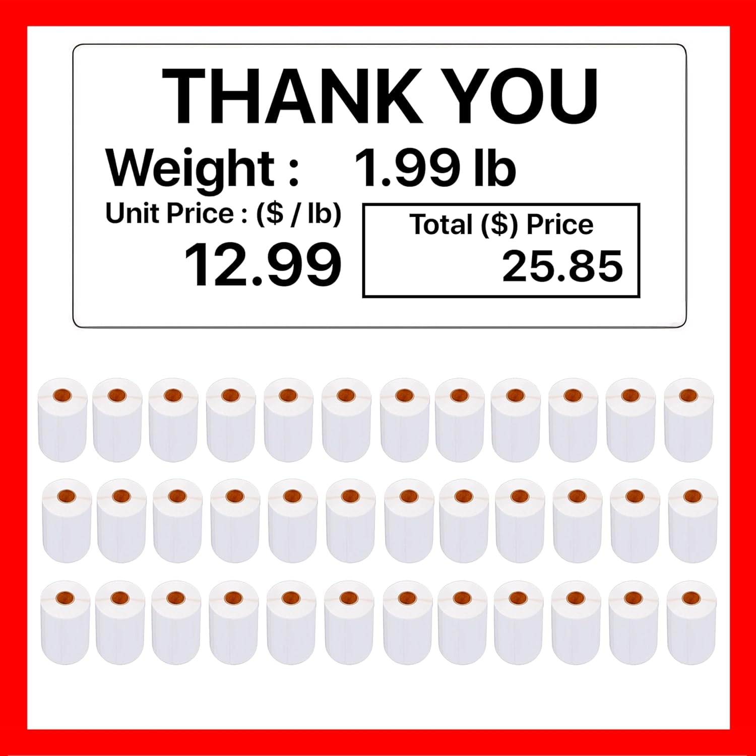 Labels LST-8060 Thermal 36 Rolls - 19,800 Labels Printer Printing Scale ...