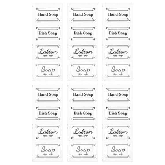 WRISTBIQUE Labels Hand Lotion Soap Labels Black for Kitchen Decoration ...