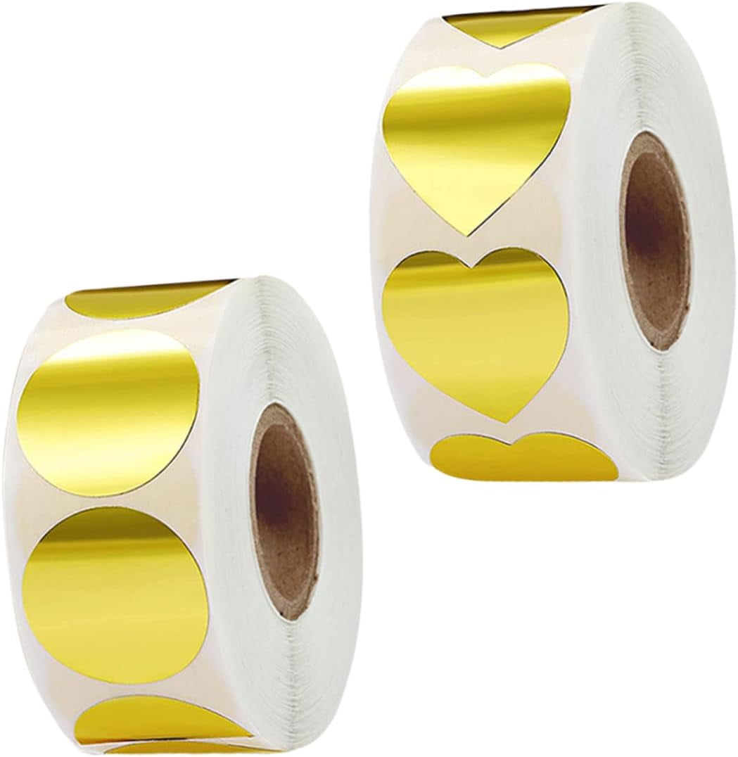 Labels for Envelopes 2 Rolls Heart-Shaped Envelope Gift Seal Decal Seal ...