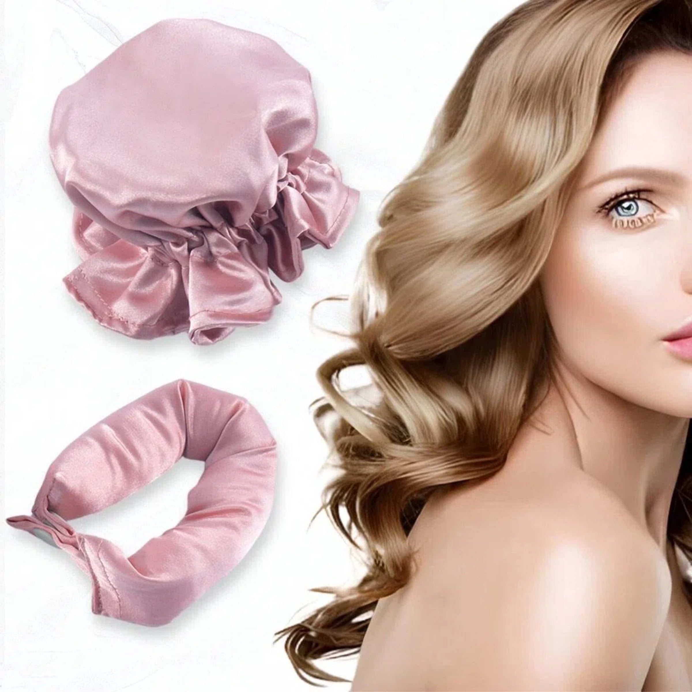 Labhairs Professional 7.9*7.9*0.98 Silk Curler, 2 Piece Set, No Heat ...