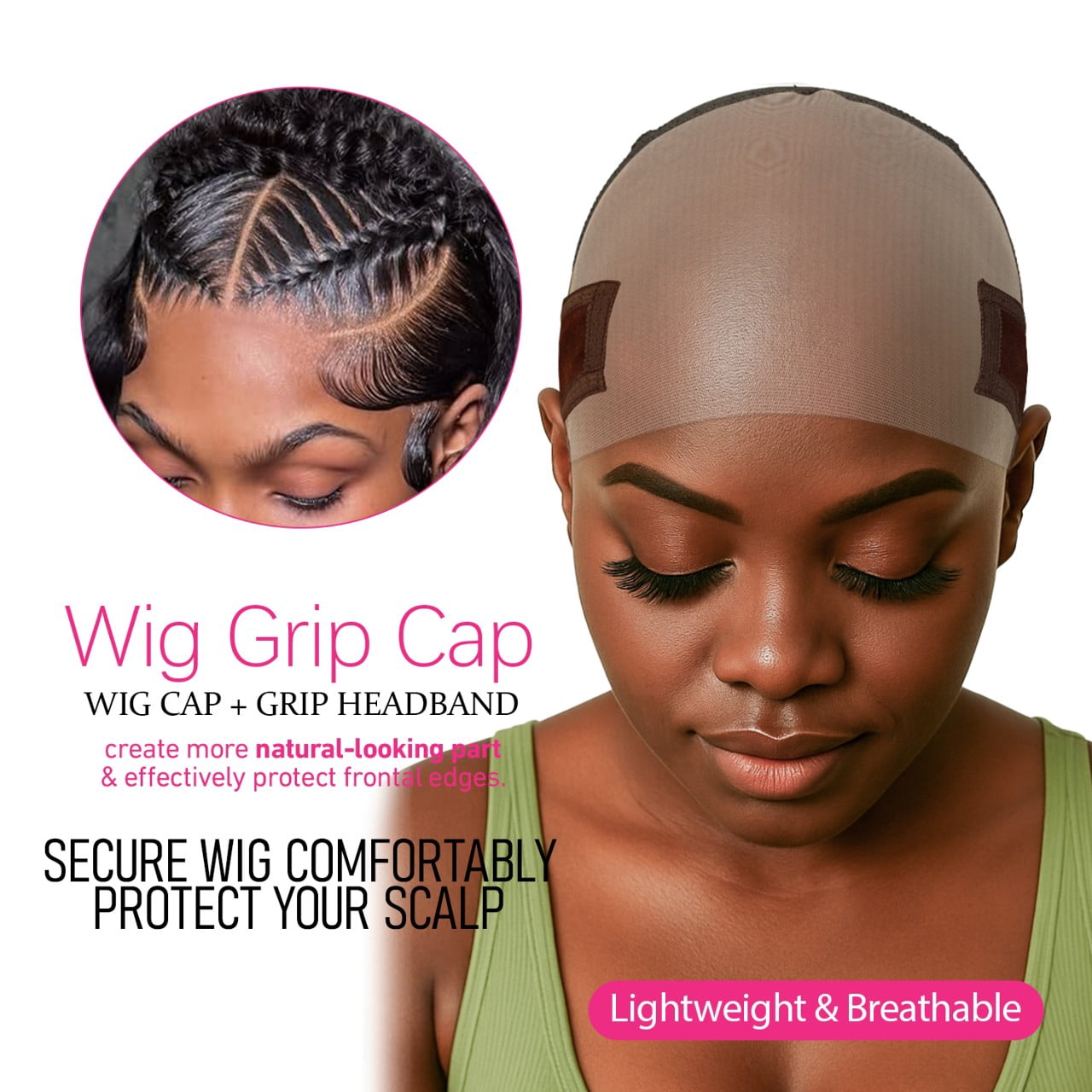 Labhairs Lace-MAX Wig Grip Cap – No-Slip Comfort for Glueless Wigs ...