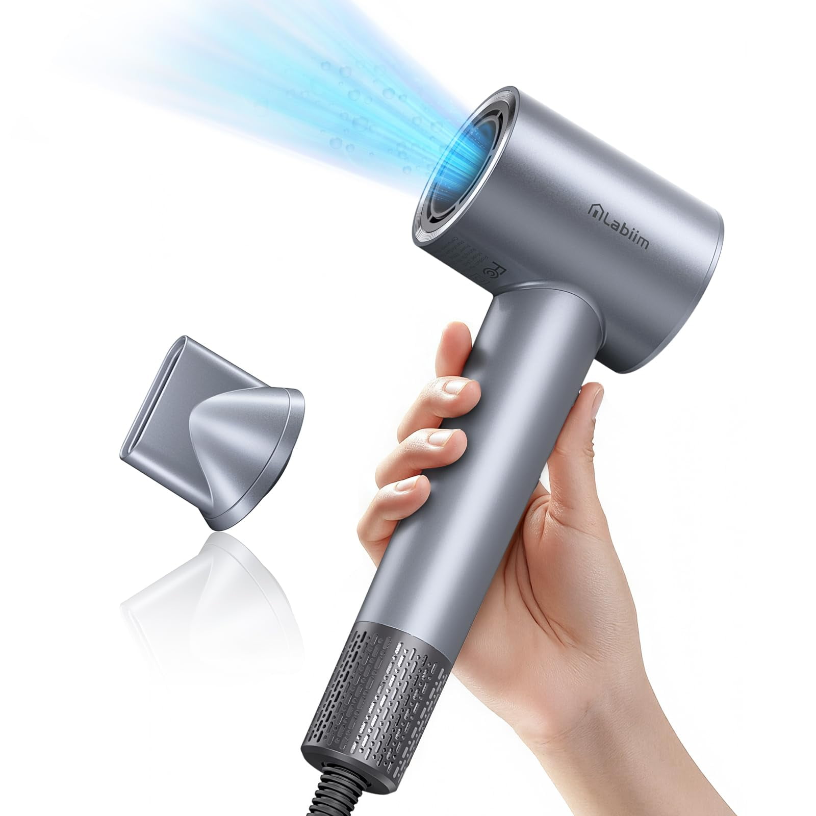 Labiim Hair Dryer, High-Speed JKF25 Ionic Low Noise Dryer with ...