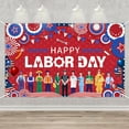 Labor Day Banner Backdrop Happy Labor Day Decorations Worker Festival ...