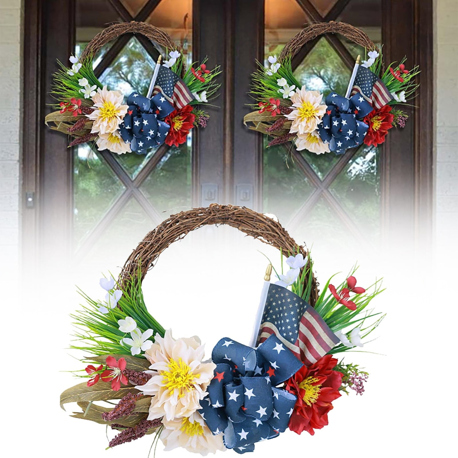 Labor Day Decorations,Fathers Day Garden Flag,Grinch Bow Tree Topper ...