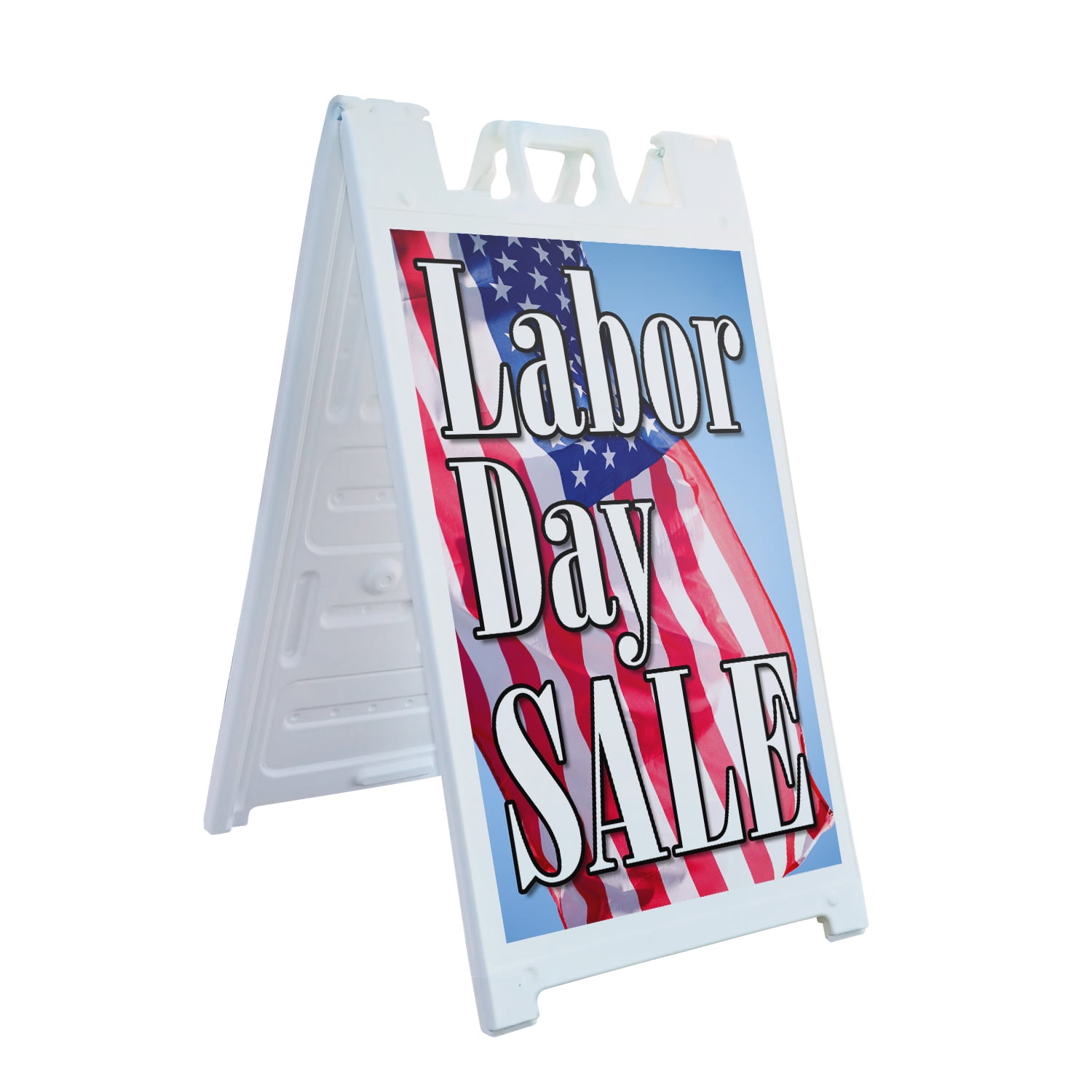 Labor Day Sale 24" x 36" Double Sided A-Frame Sidewalk Sign Includes 2 ...