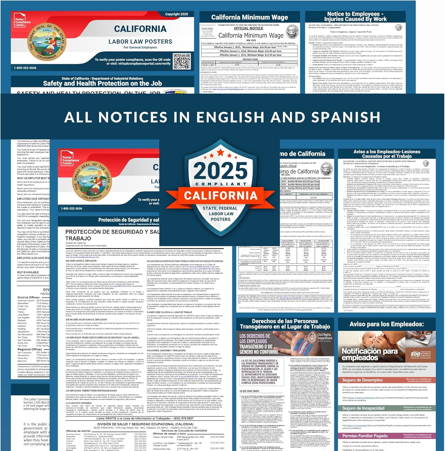 Labor Law Posters - California Labor Law Poster State, Federal, OSHA ...