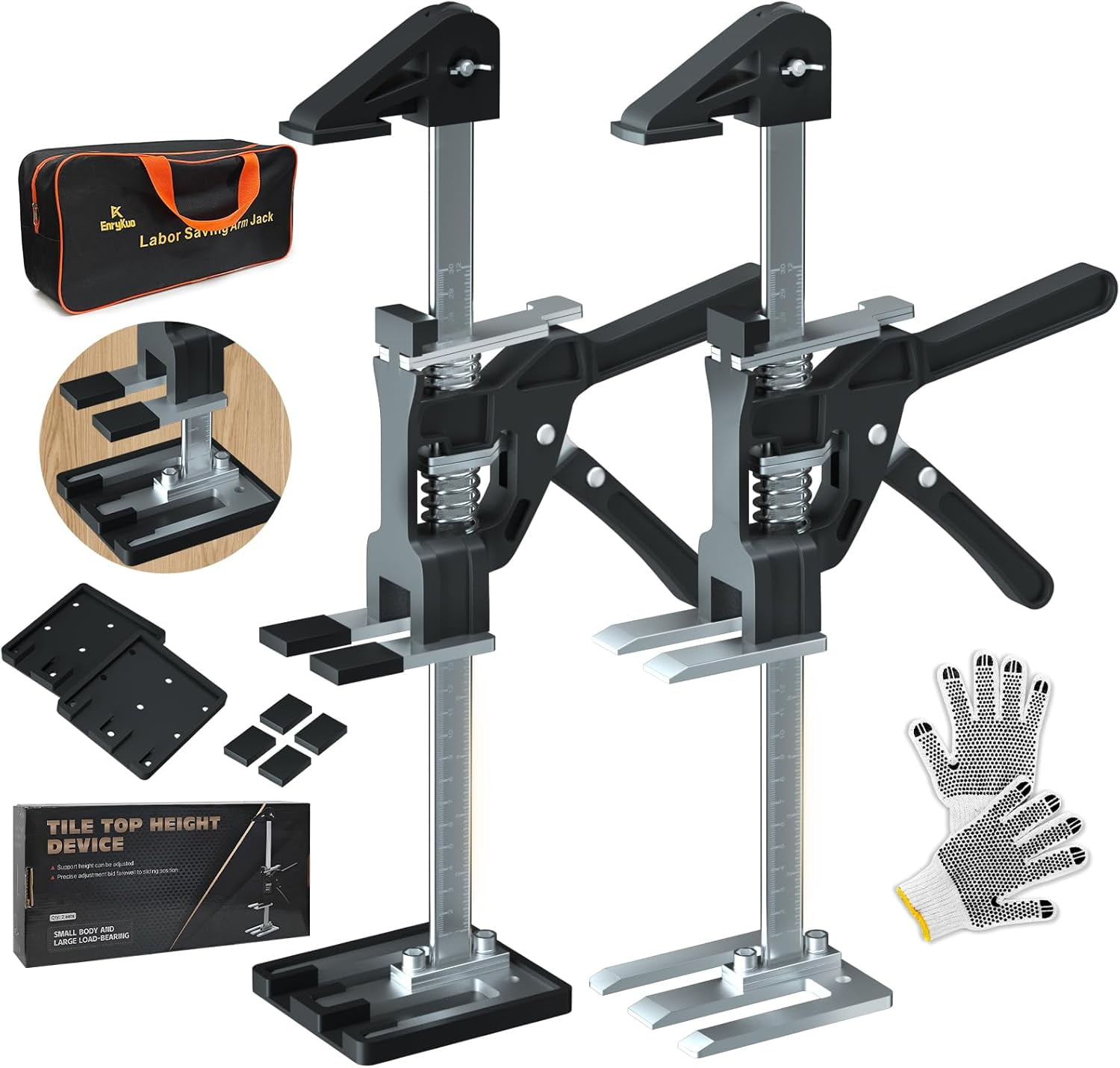 Labor Saving Arm Jack 2 Pack,15.5 Inch Stainless Steel Furniture Lifts ...