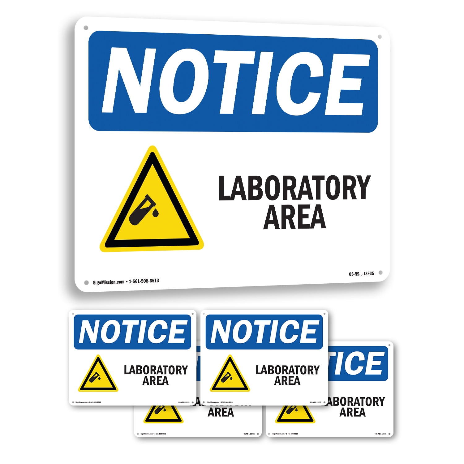 Laboratory Area OSHA Notice Aluminum Sign 10 Inch x 7 Inch - 5 Pack ...