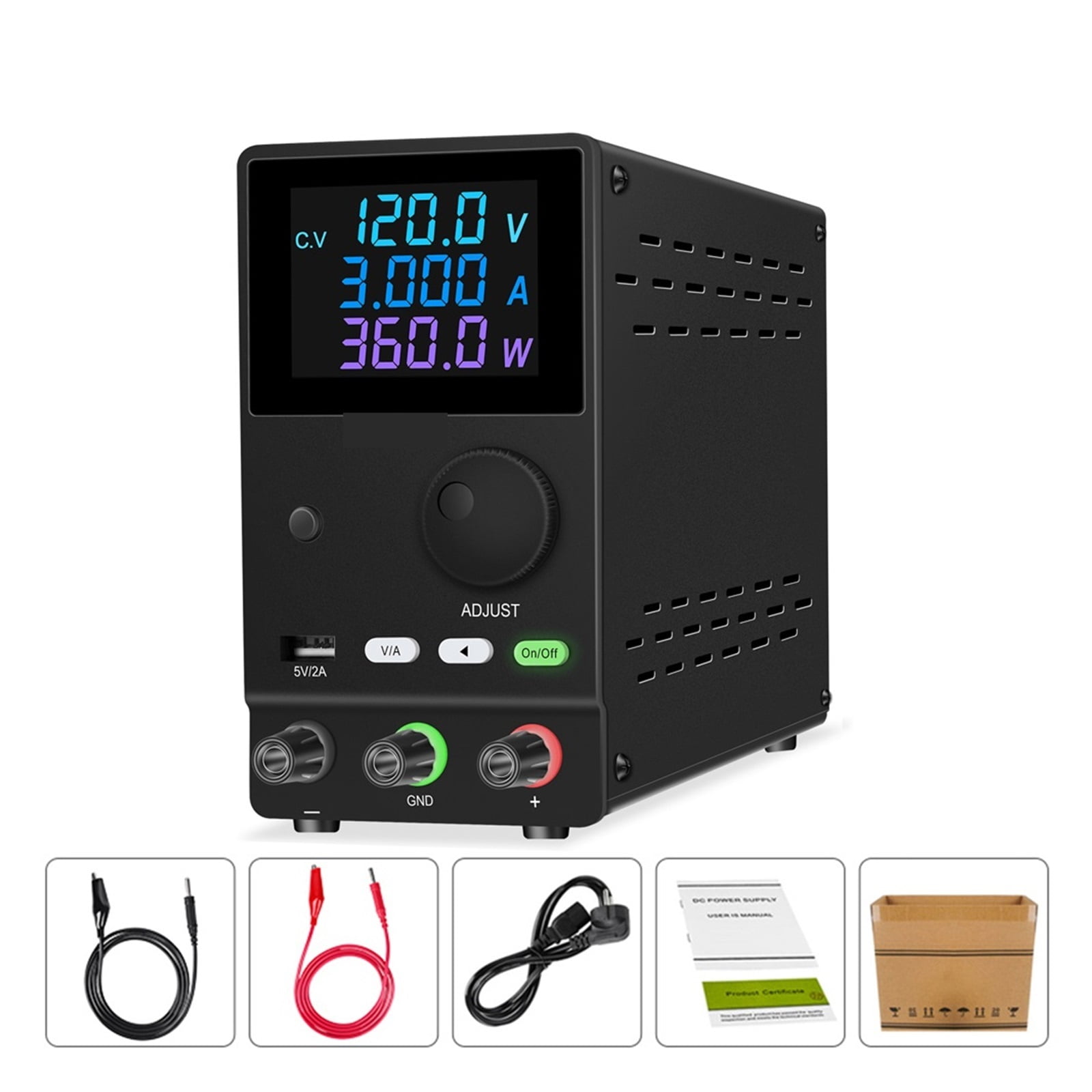 Laboratory DC Power Supply Adjustable Unit 30V 10A 5A 60V 3A Voltage ...