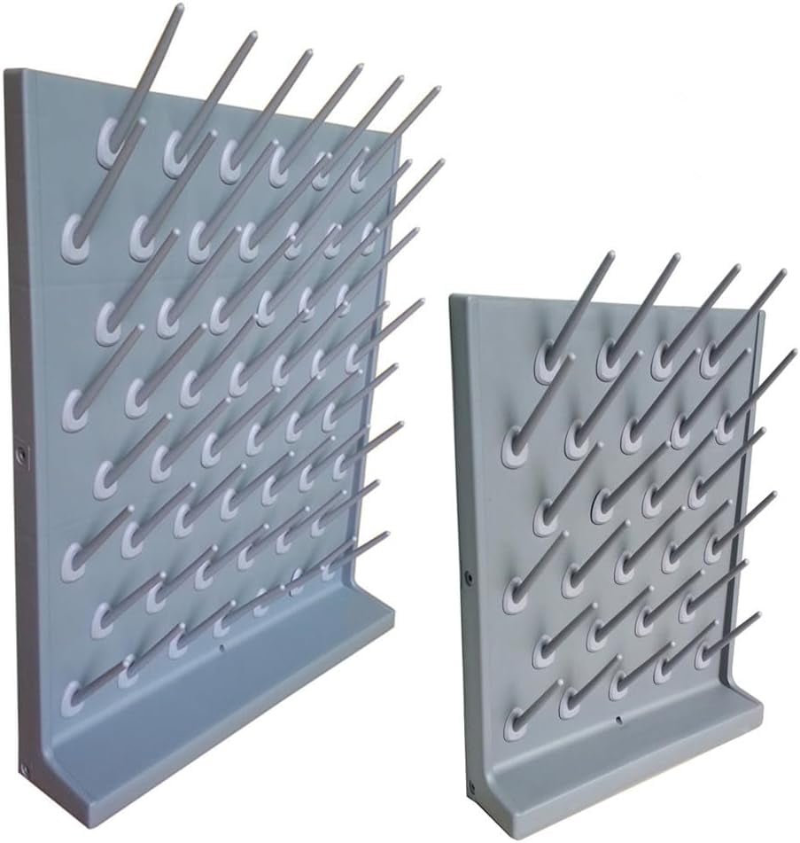 Laboratory Drying Rack 2Pcs, 27 Pegs Drying Rack for Lab Glassware and ...